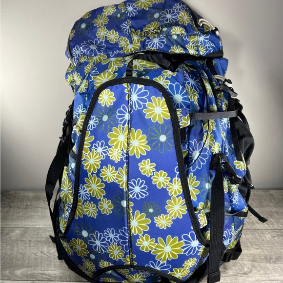 Jansport | Bags | Jansport Chakra Blue Flowers Backcountry Technical ...
